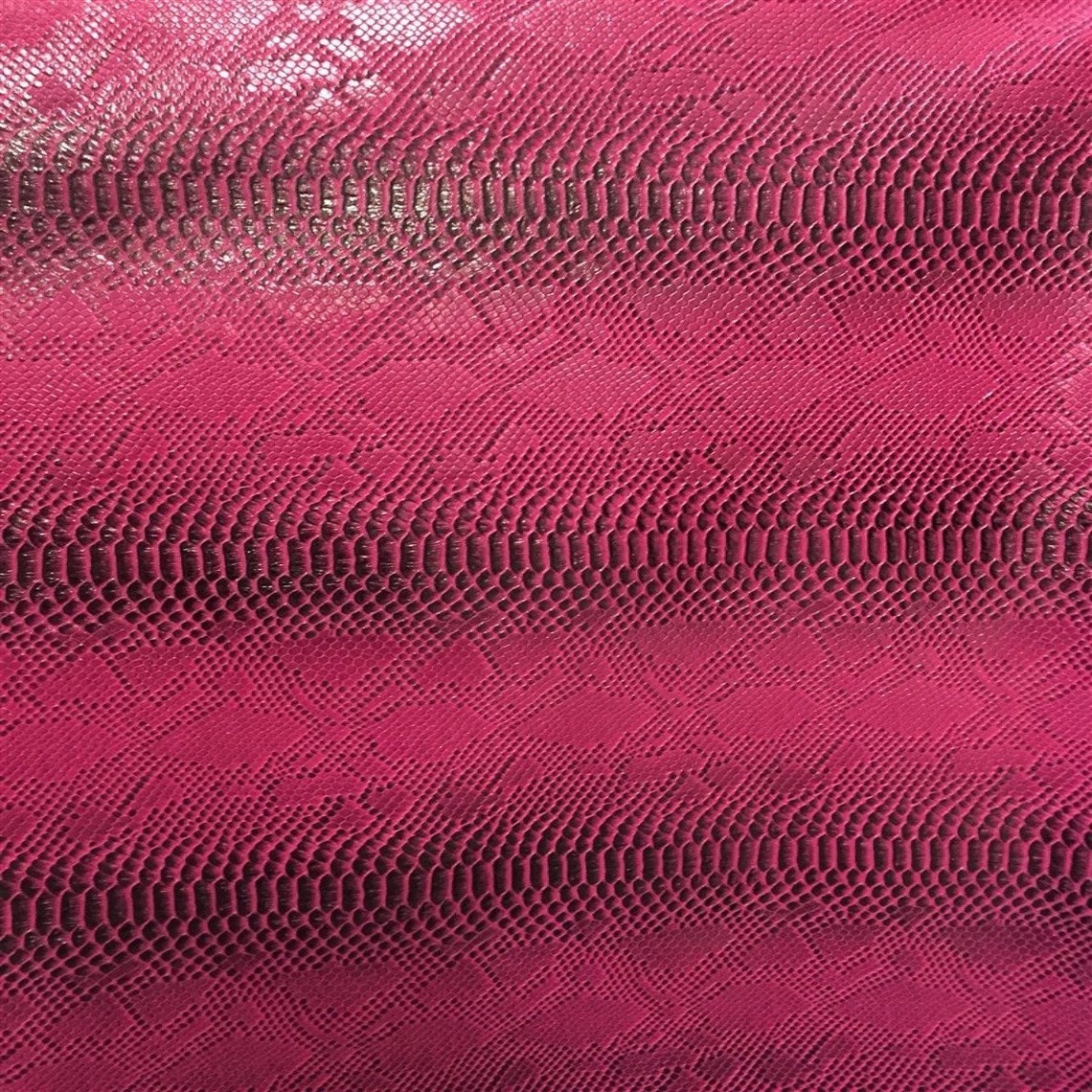 Magenta Faux Viper Snake Skin Vinyl-faux Leather-3d Scales-sold Vinyl ...
