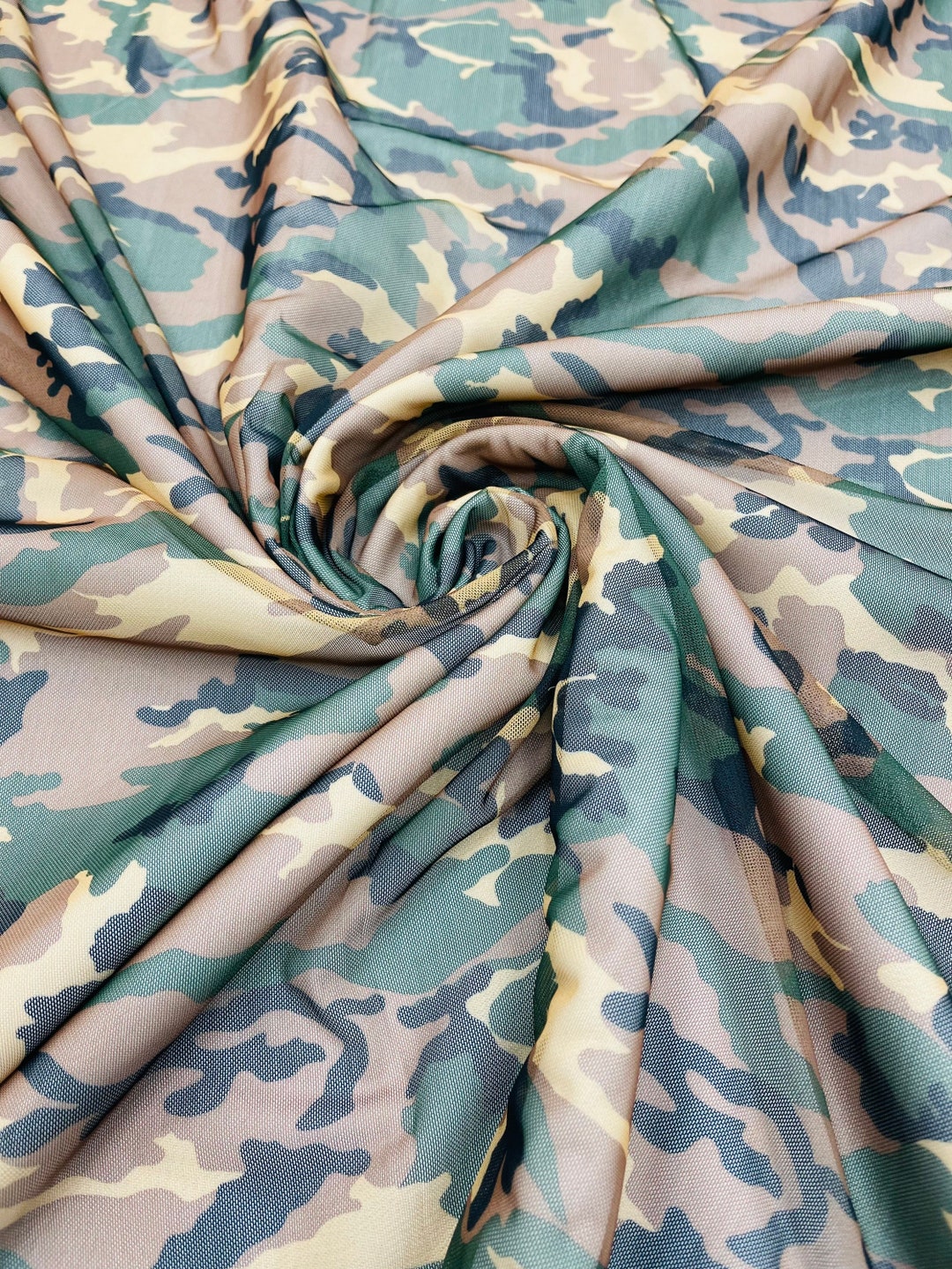 Camouflage Printed Power Mesh Fabric | Camouflage Design Print | 60 ...