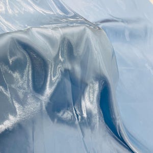 Baby Blue Liquid Crystal Satin Fabric: Ultra Glossy Bridal Satin by the ...