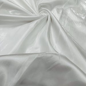 Off White Liquid Crystal Satin Fabric: Ultra Glossy Bridal Satin by the ...