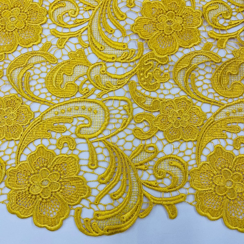 Yellow Lace Fabric - Etsy