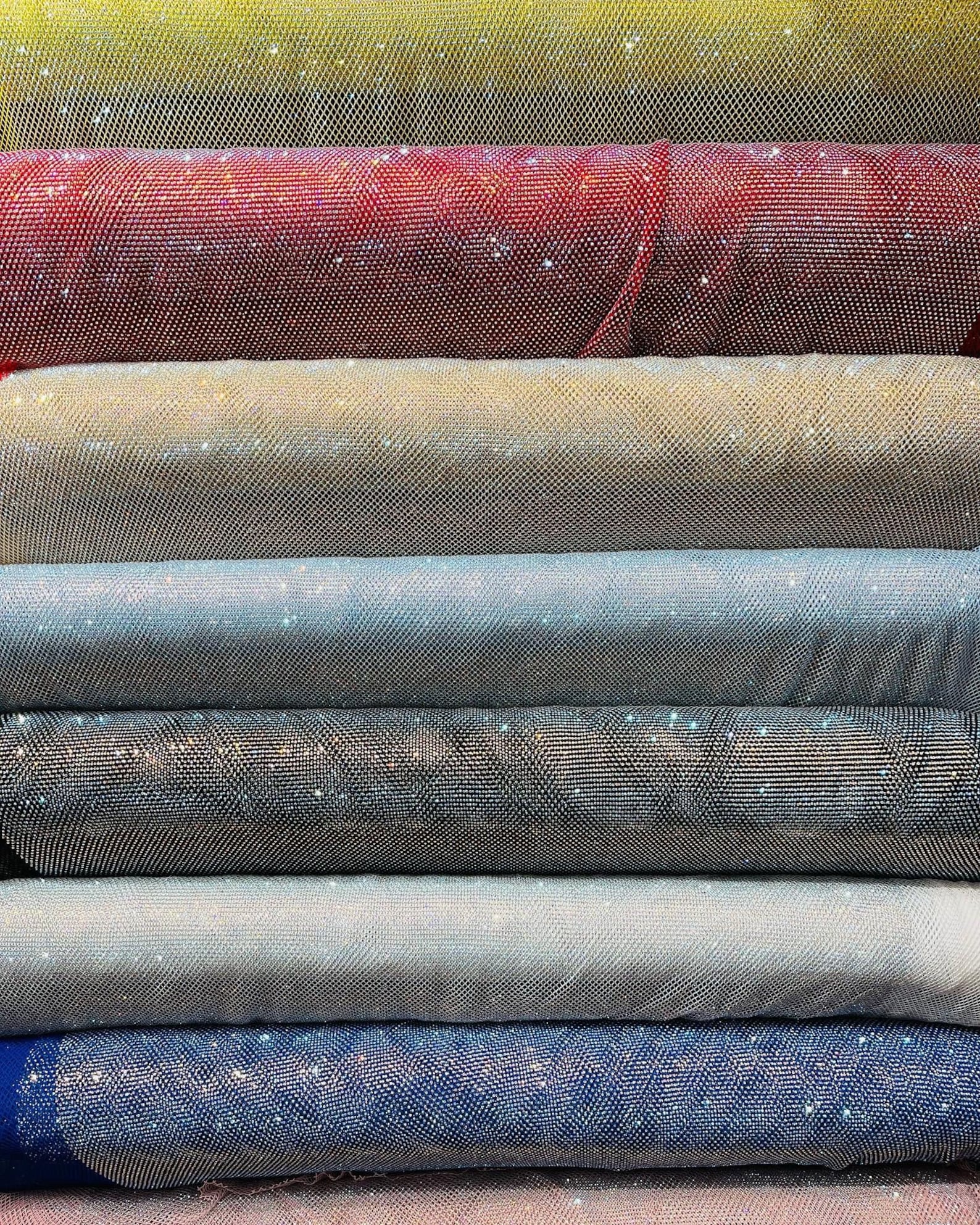 Gold Rhinestone Fabric on Gold Stretch Net Fabric Spandex - Etsy