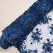 Navy Blue 3D Floral Beaded Embroidery Lace Fabric - Etsy