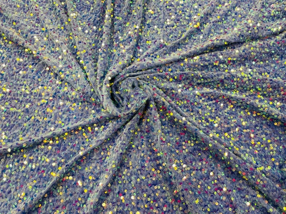 Lavender Sequin on Stretch Velvet With Partial Luxury Sequins | Etsy
