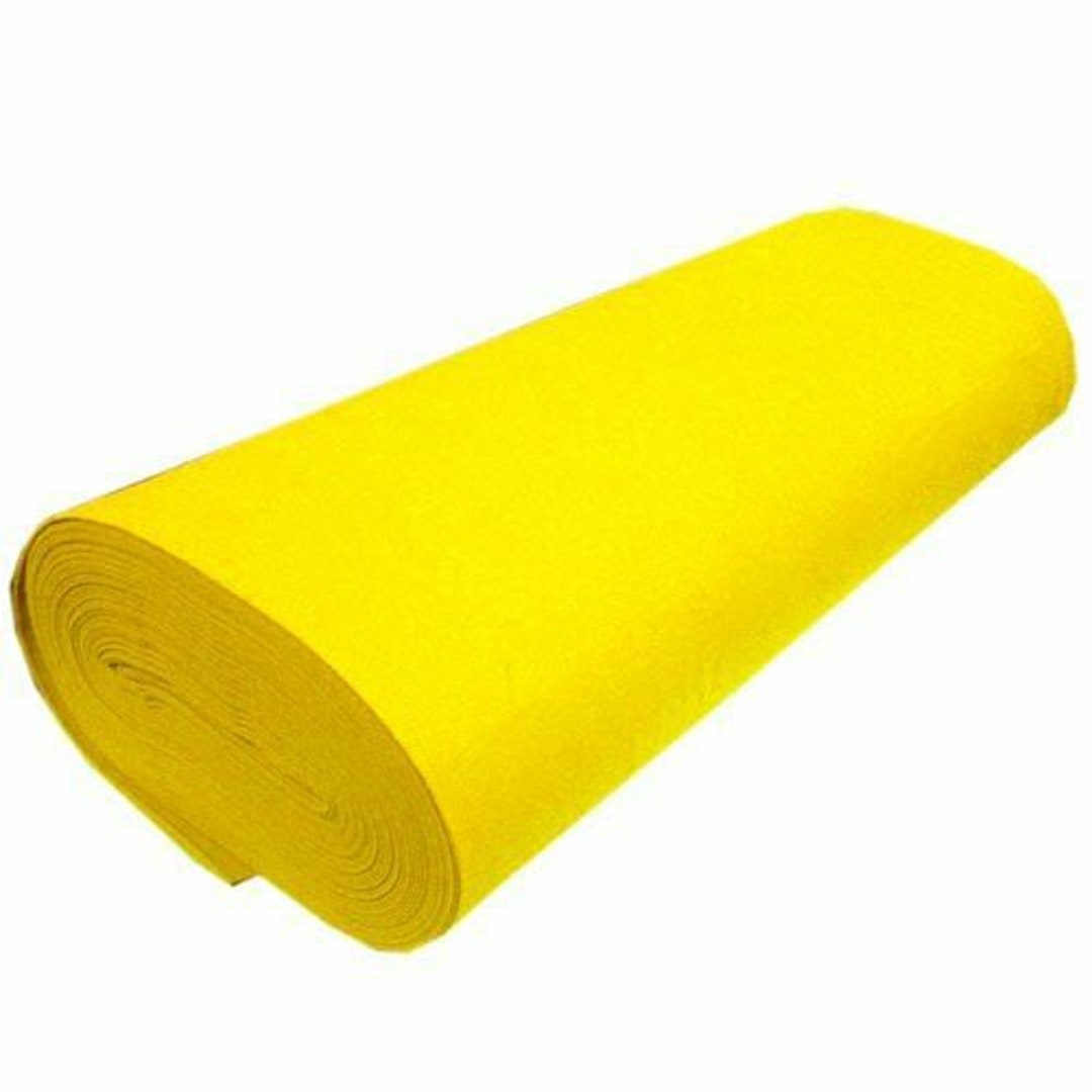 Yellow Acrylic Felt 72” Wide School Craft Poker Table Fabric Sold by ...
