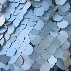 Argent mat Paillette ronde Paillette Iridescent, Tear Drop Mermaid ...