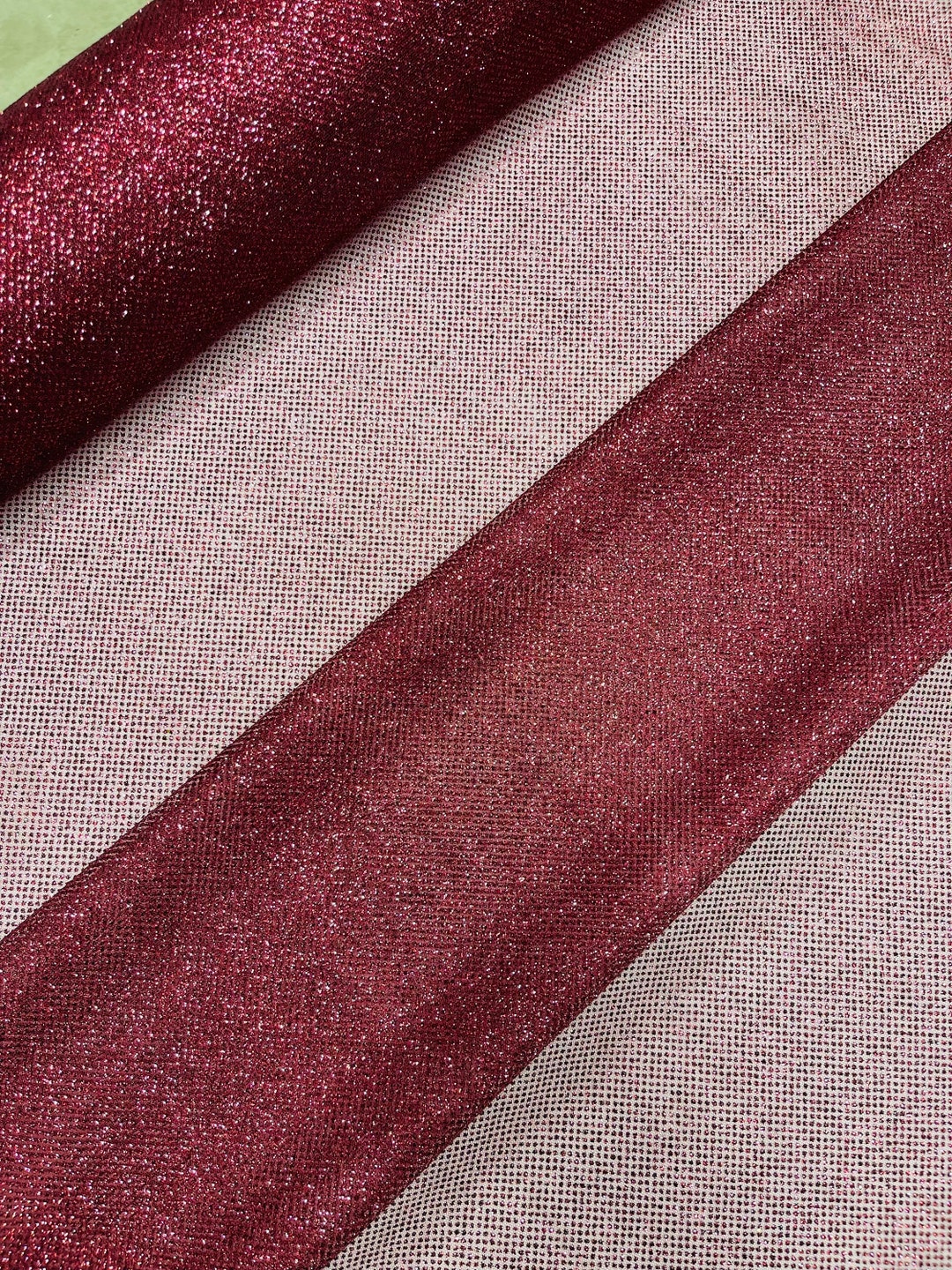 Burgundy Glitter Mesh Fabric, Sparkle Mesh Fabric With Glitter Fabric ...