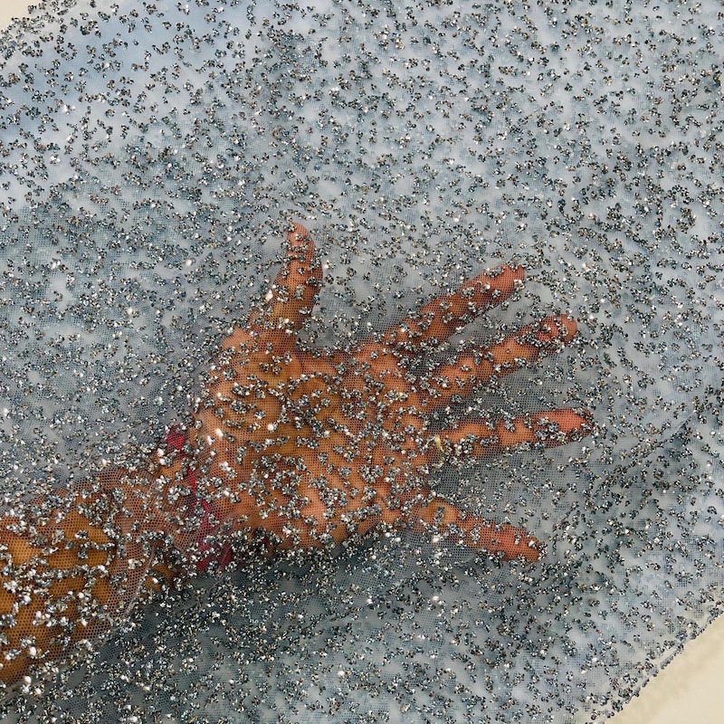 Ice Blue Sparkle Fabric - Etsy