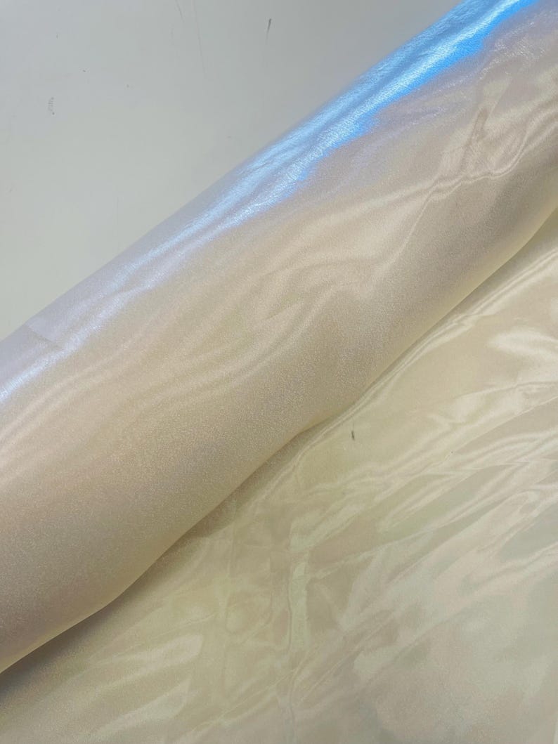 Ivory Liquid Organza Fabric: Glossy Bridal Organza Apparel Decor, 60 ...