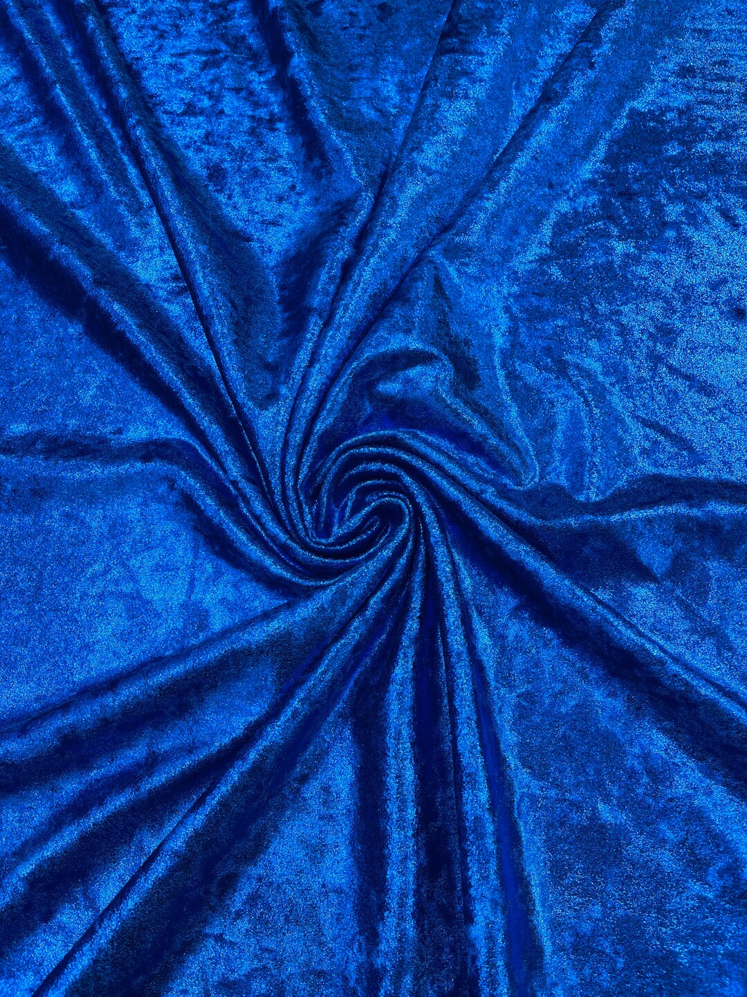 Royal Blue Foiled Stretch Velvet by the Yard | Velvet Fabric | Foiled ...