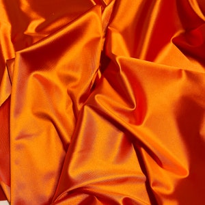 Burnt Orange Shiny Spandex Fabric: 4-way Stretch Polyester, Sold by the ...