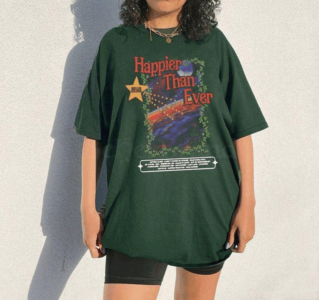 Billie Eilish Alternative Rock T-shirt - Indie Pop Music Merch - Etsy