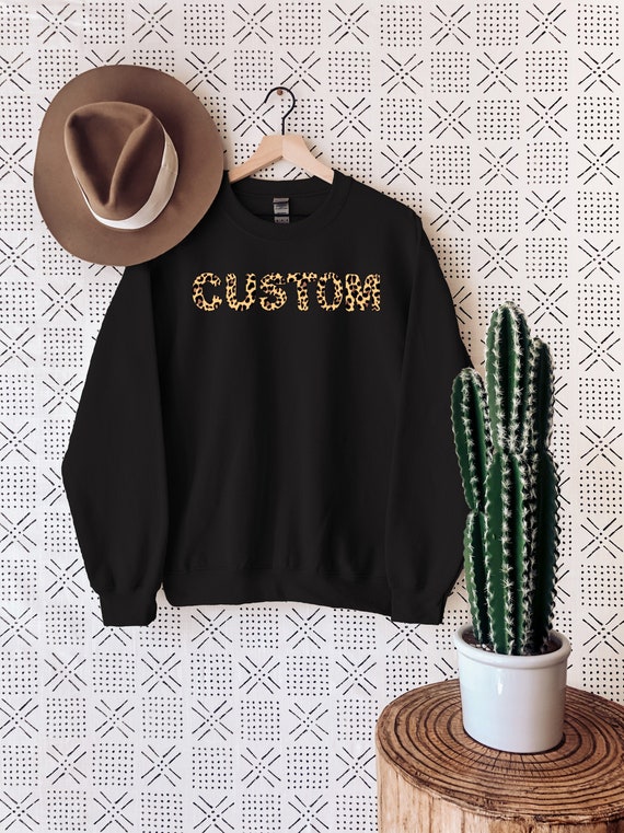 Custom Leopard Sweater Personalized Cheetah Sweater - Etsy