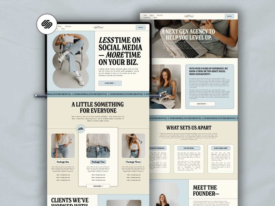 Virtual Assistant Template, Squarespace 7.1 Website, Agency Website ...