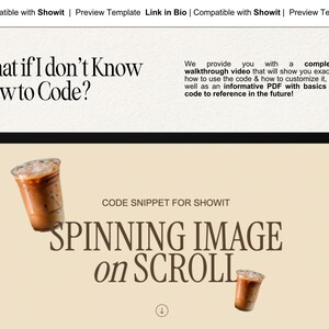 Showit Code Snippet, Rotating Image Scroll Effect for Showit, Showit ...