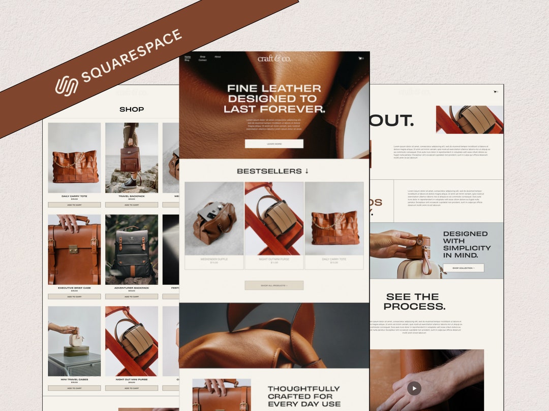 Squarespace Ecommerce Website Template, Squarespace 7.1 Template ...