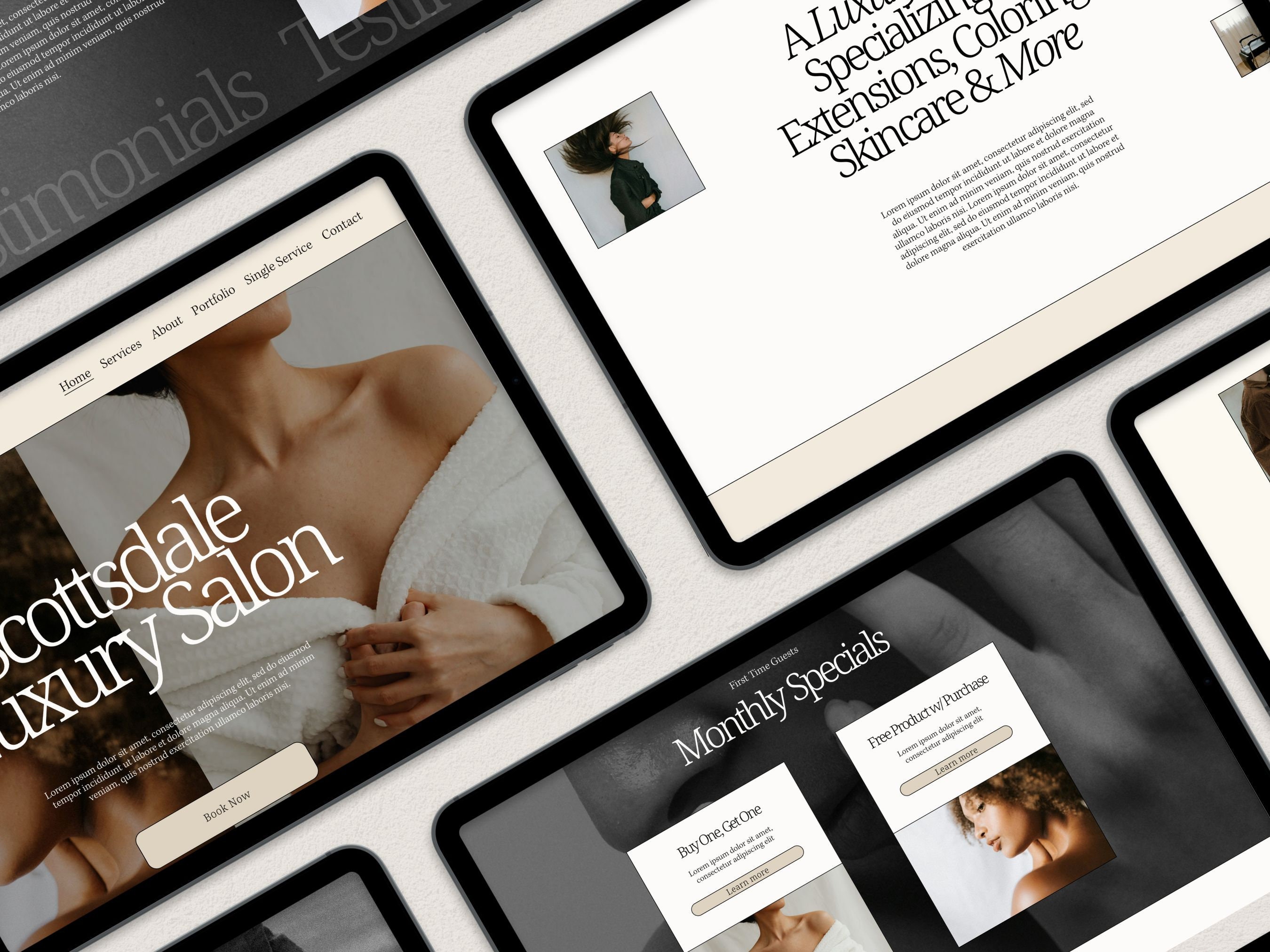 Hair Salon Website Template, Squarespace Hair Stylist Website Theme ...