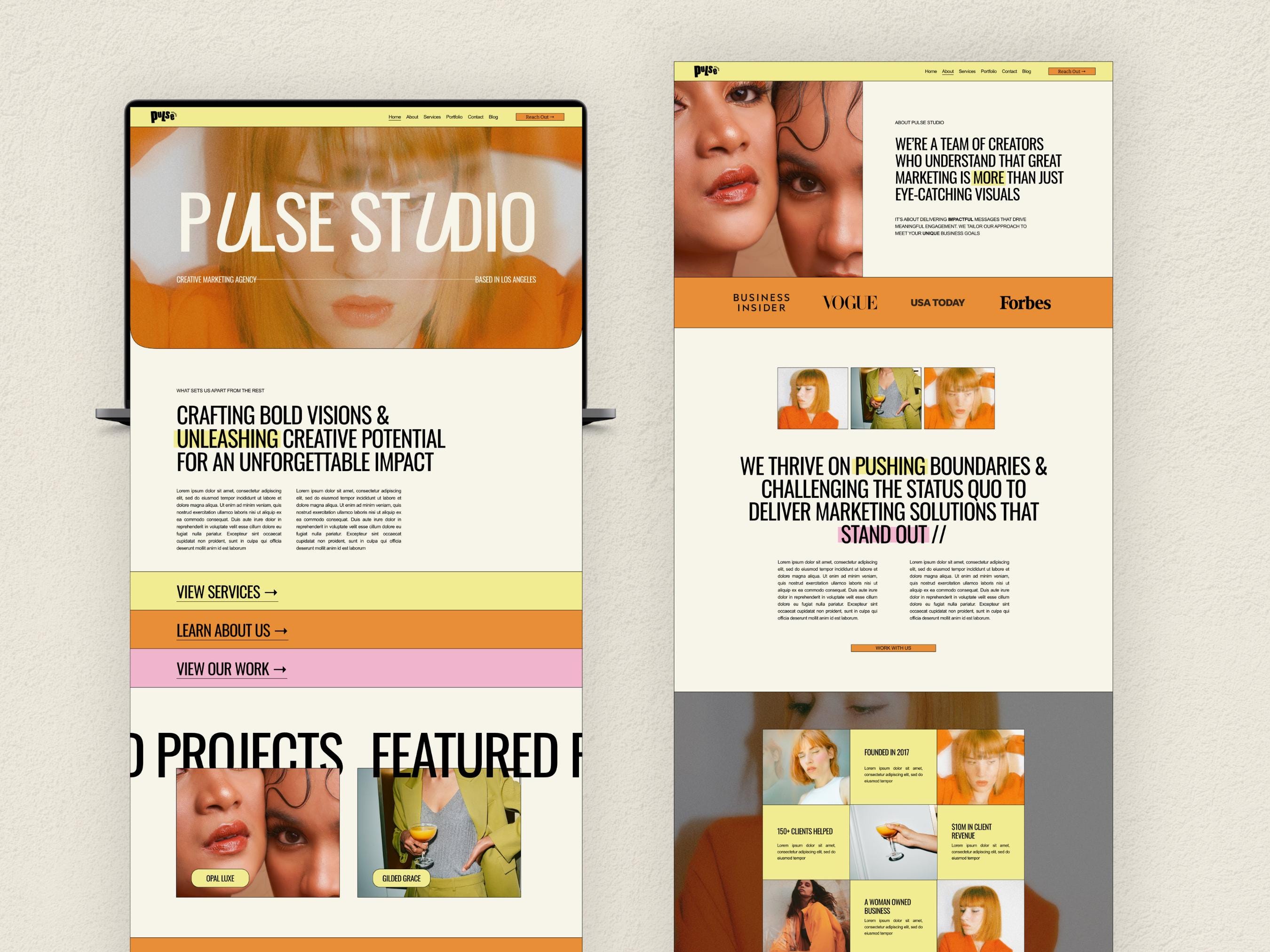 Squarespace Template for Creative Marketing Agency, Virtual Assistant ...