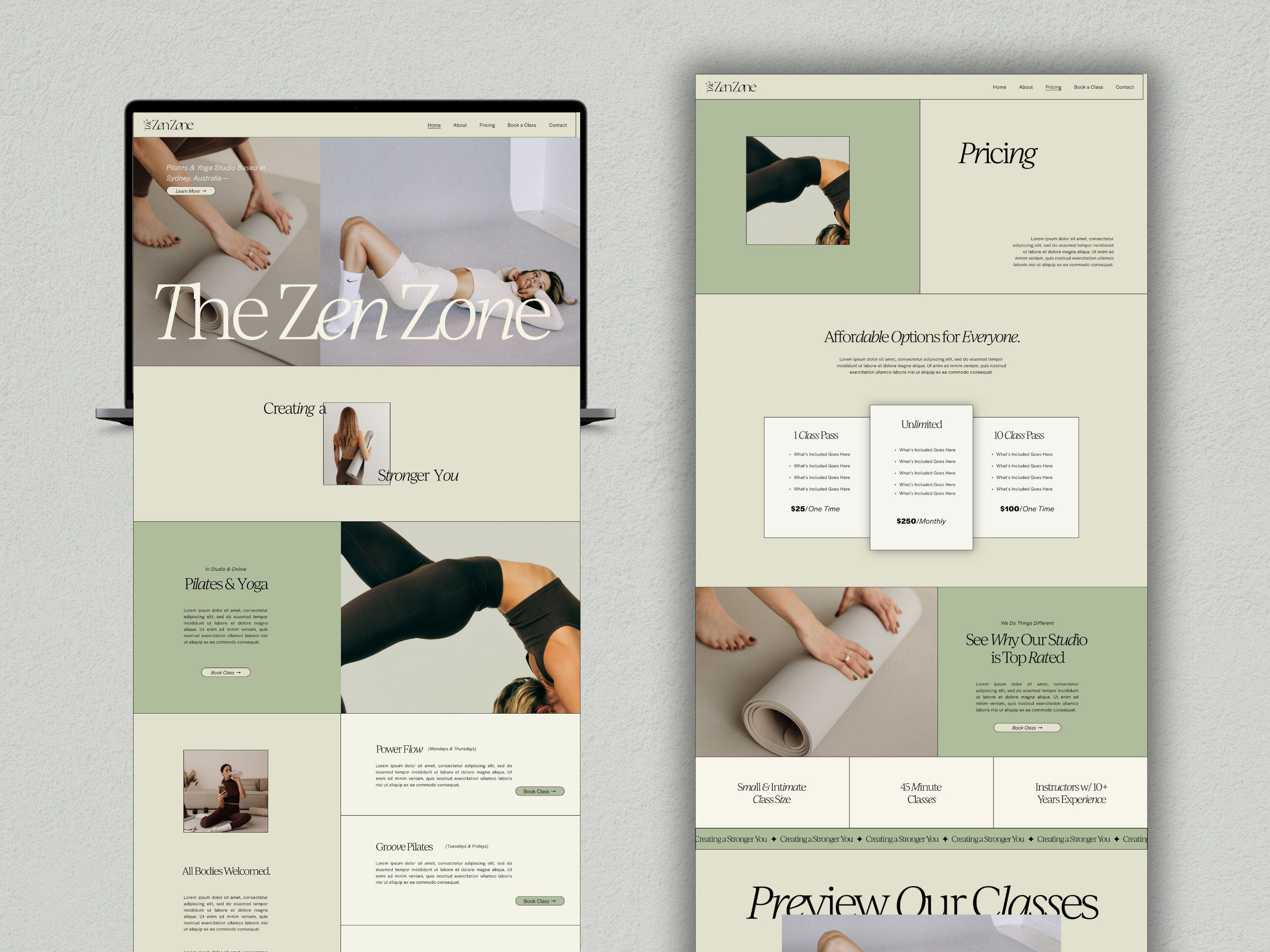 Fitness Website Theme, Pilates Instructor Booking Site, Squarespace 7.1 ...