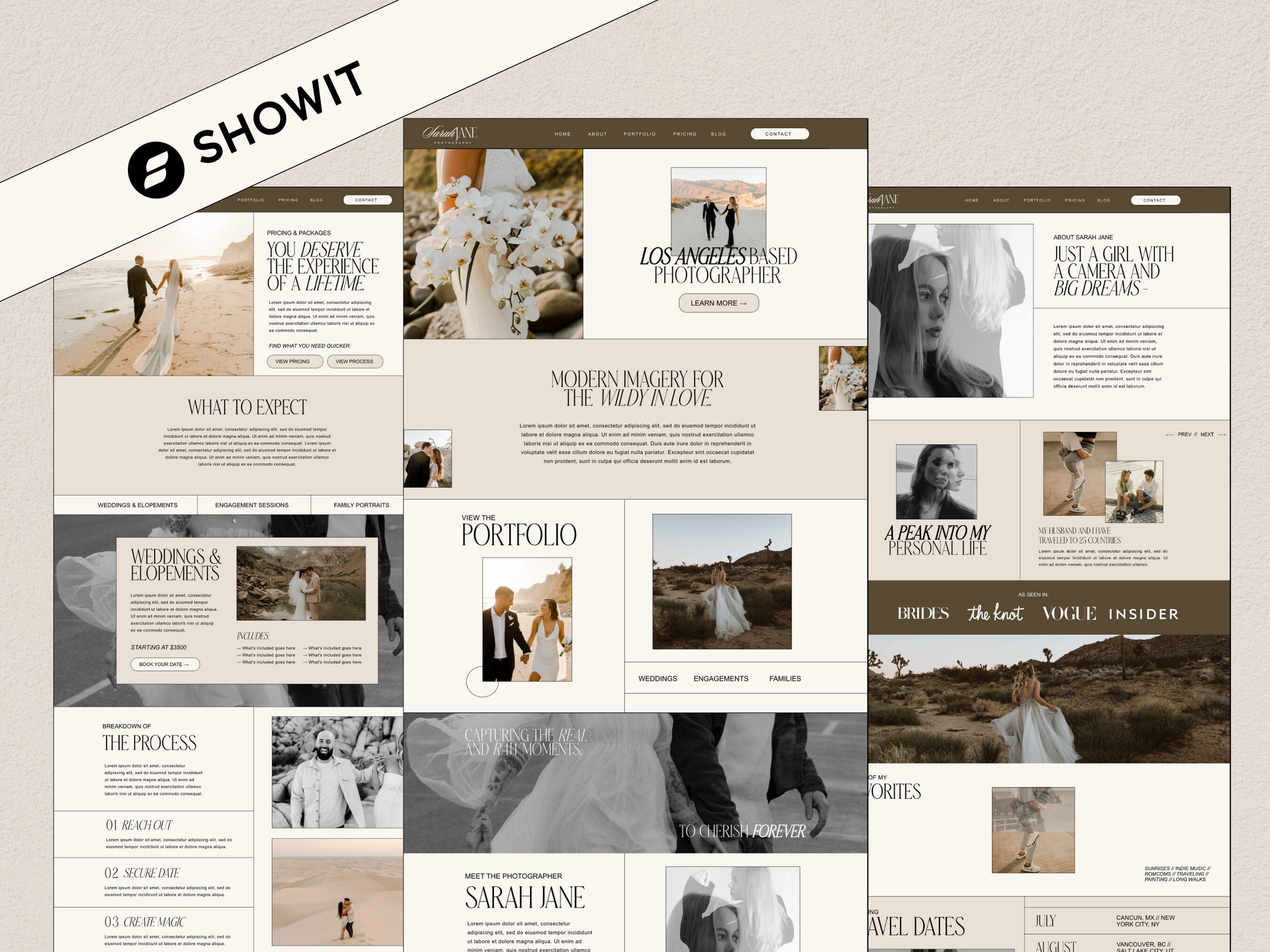 Showit Template Website Template for Wedding Photographers - Etsy Australia