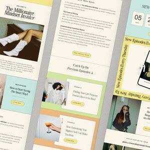 Flodesk Template, Podcast Email Template, Email Newsletter for Life ...