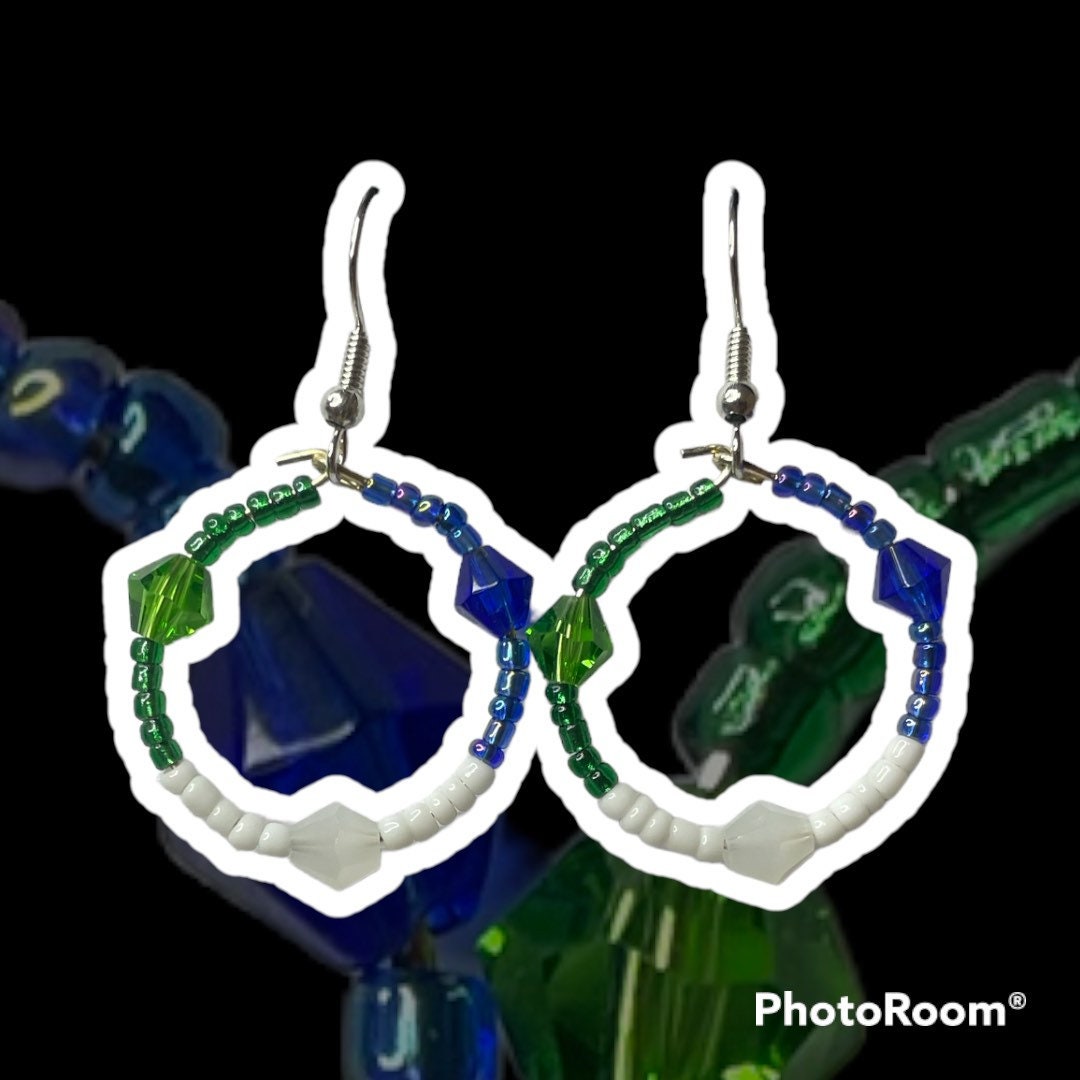 Torres Strait Beaded Hoop Earrings - Etsy Australia