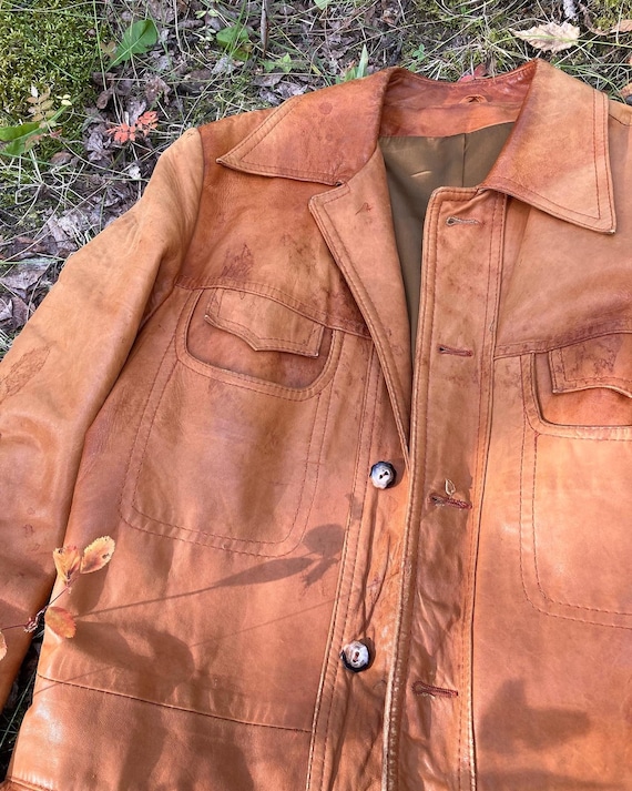 Vintage 1970s leather jacket - Gem