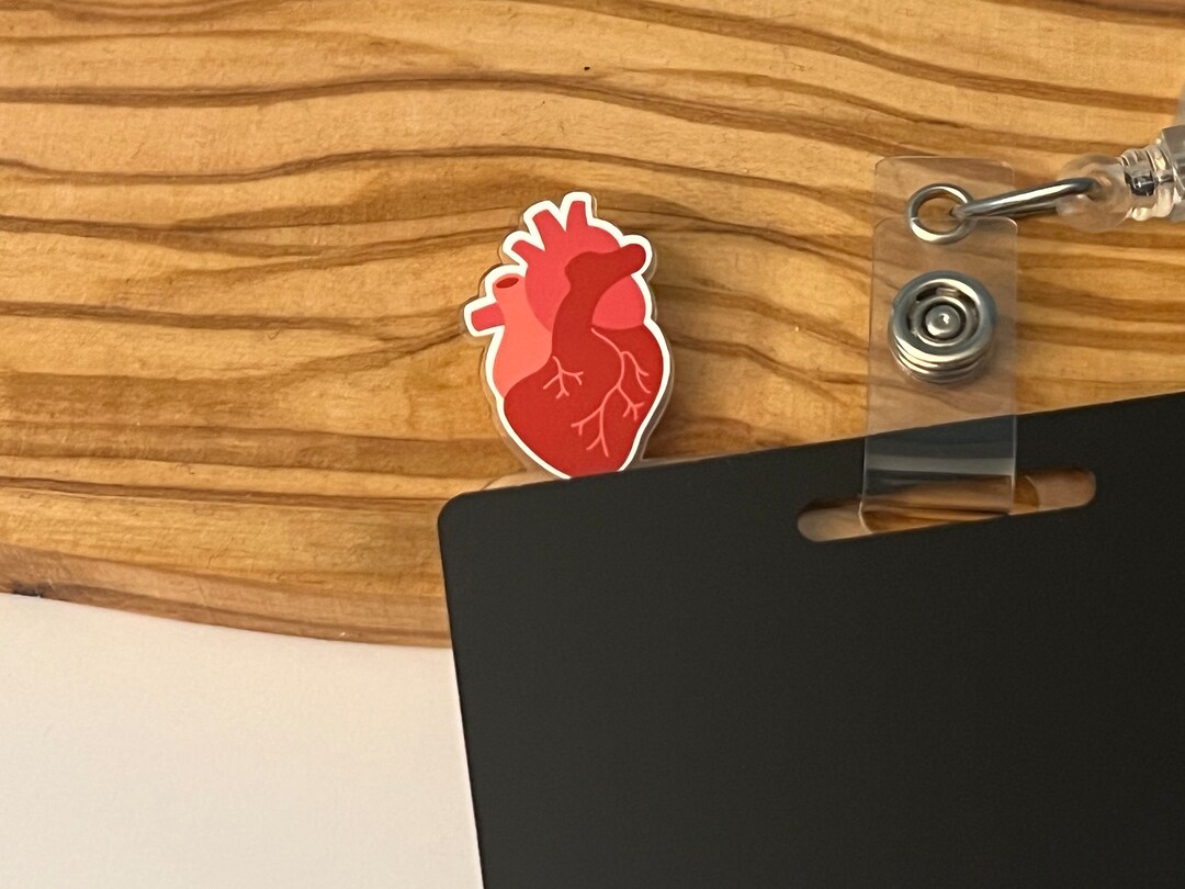Heart Anatomy Badge Buddy Topper - ID Badge Accessories - Radiology ...