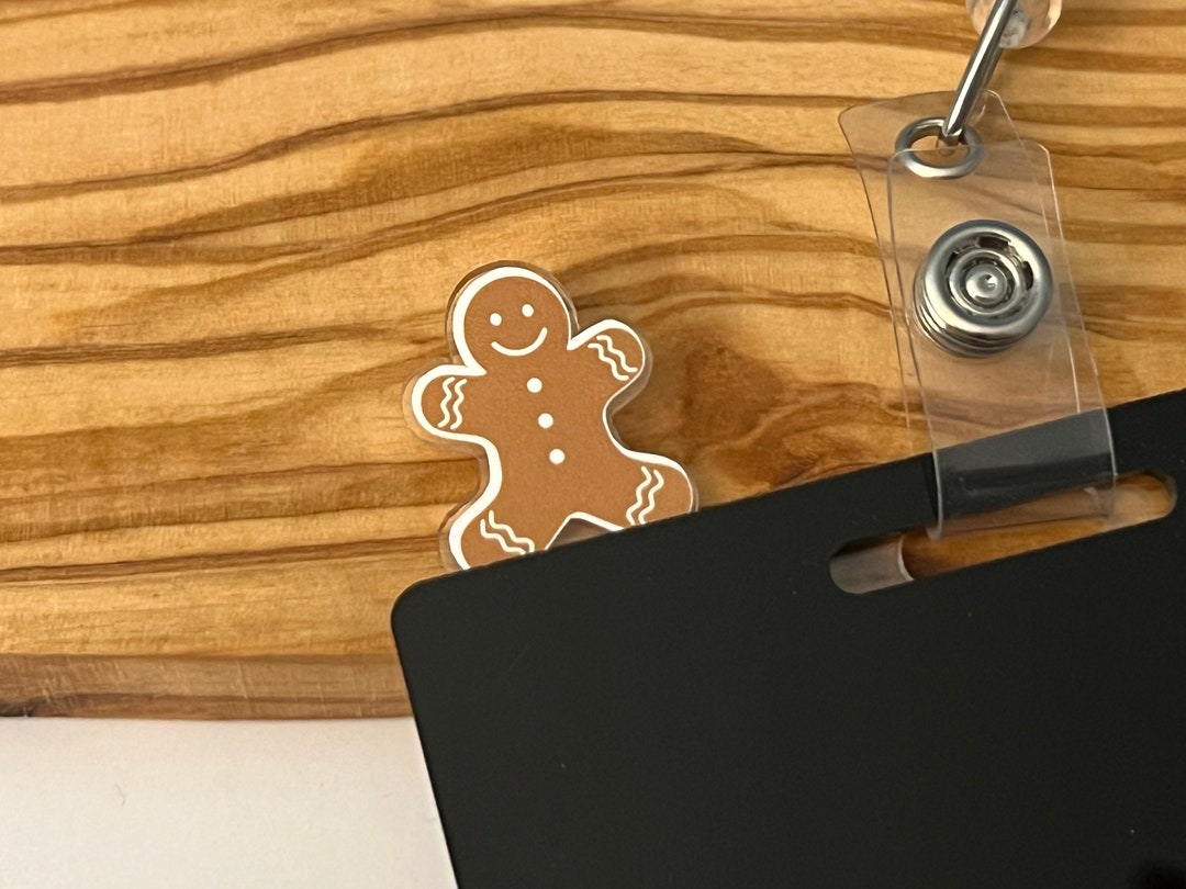 Gingerbread Man Badge Buddy Topper - ID Badge Accessories - Radiology ...