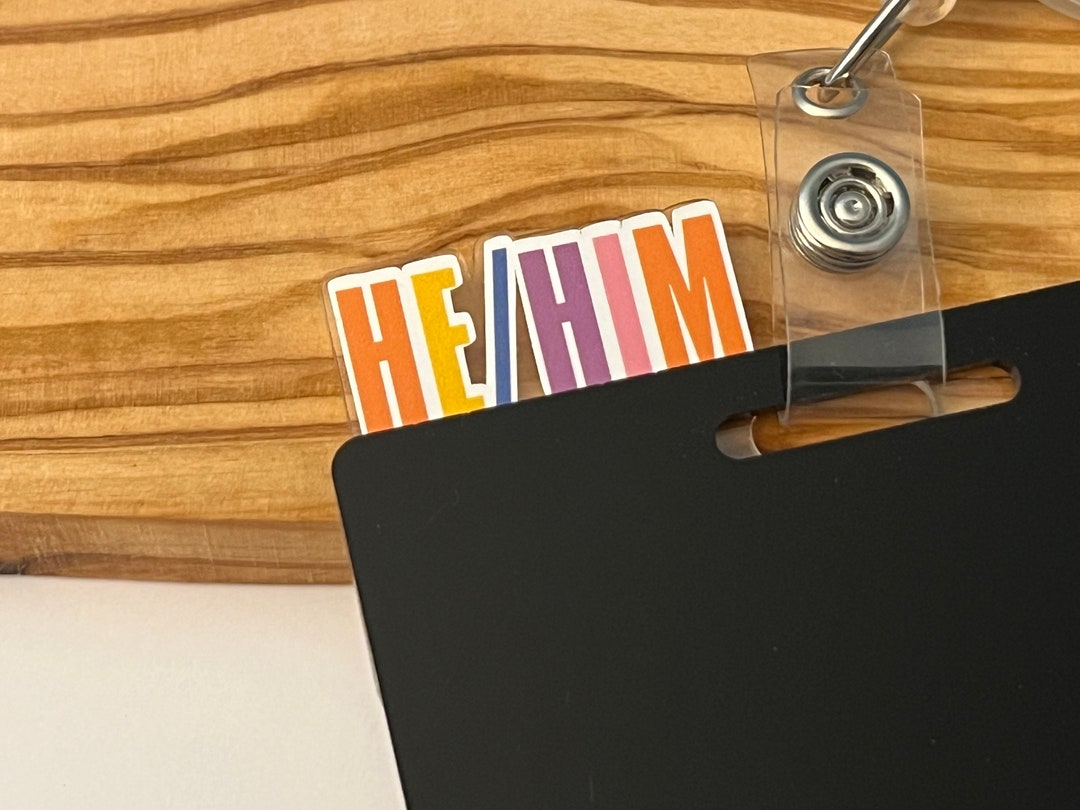 He/him Badge Buddy Topper ID Badge Accessories Radiology Gift Nurse ...