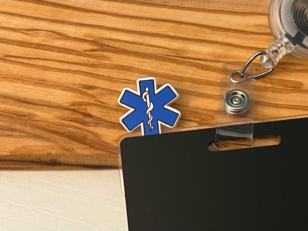 Star of Life Badge Buddy Topper - ID Badge Accessories - Radiology Gift ...