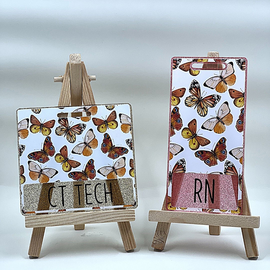 Custom Badge Buddy - Yellow and Pink Butterfly Badge Buddy - LGBTQ ...