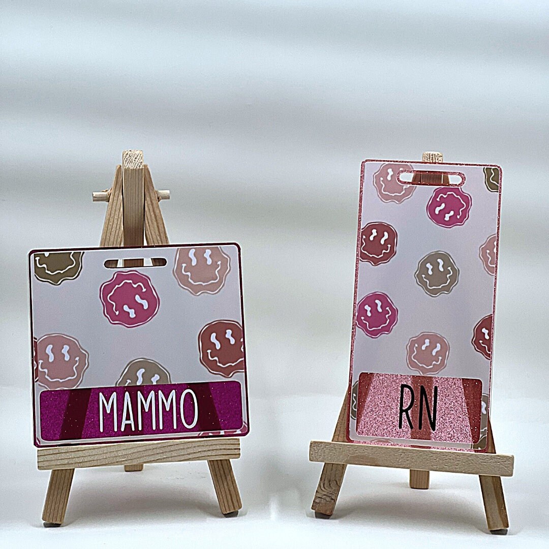 Custom Badge Buddy -retro Smiley Face Badge Buddy - Nurse Badge Buddy ...