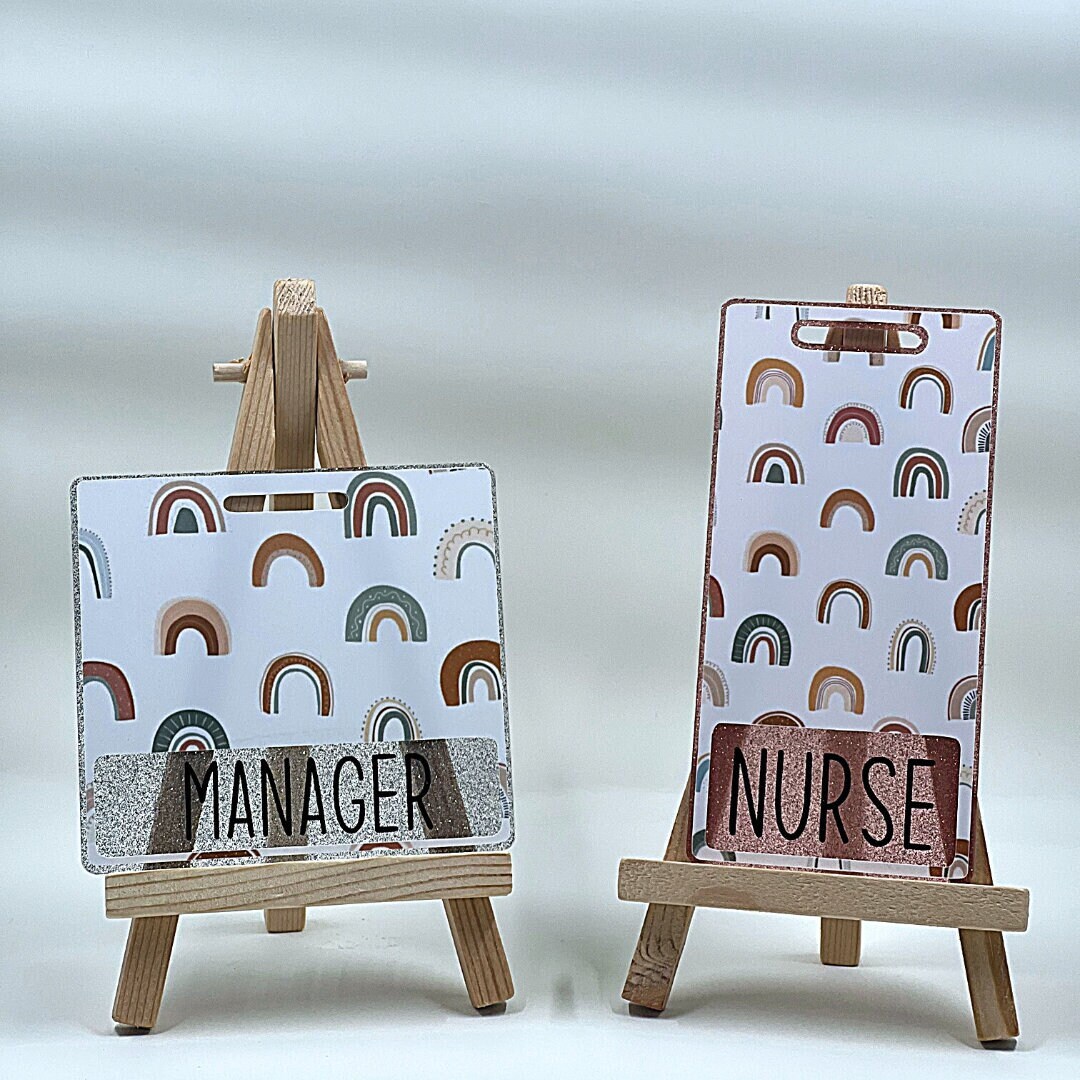Custom Badge Buddy -boho Rainbow Badge Buddy - Nurse Badge Buddy ...
