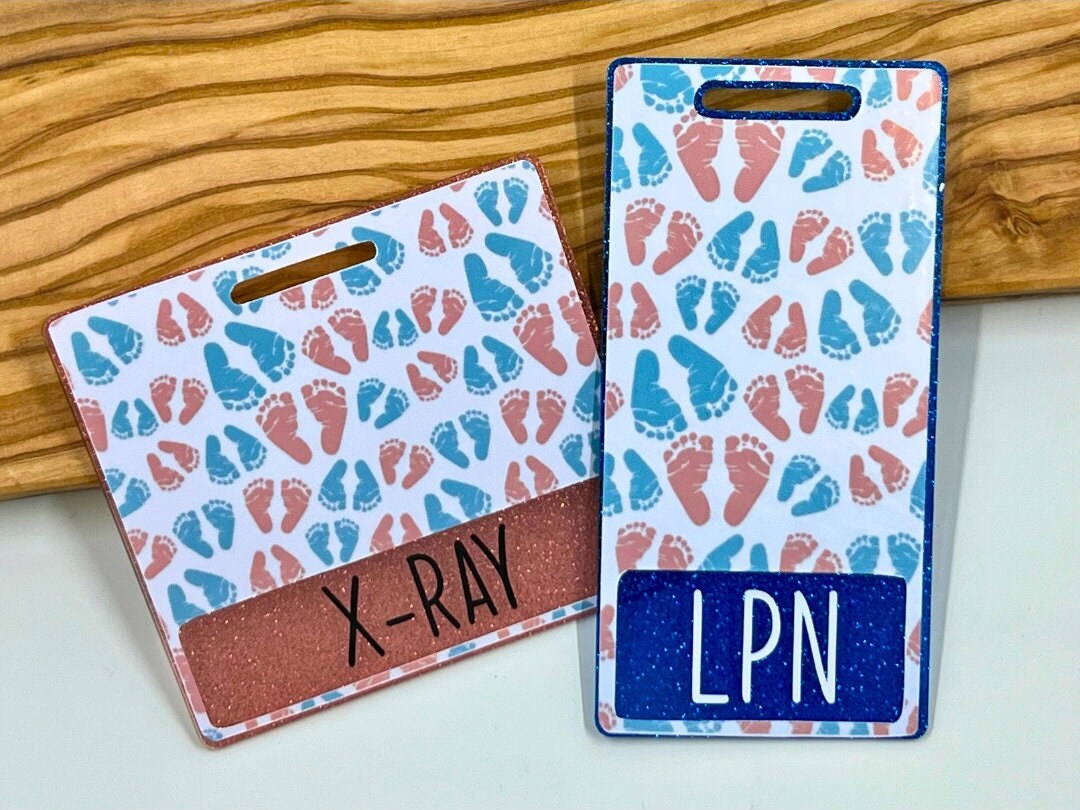 Custom Badge Buddy - Baby Feet Badge Buddy - Radiology Badge Buddy ...
