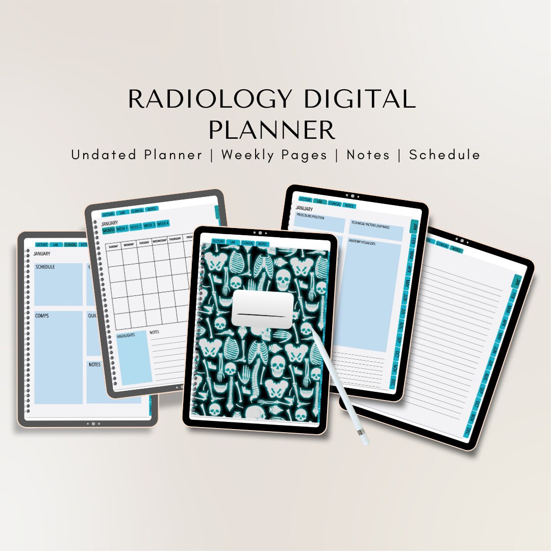 Radiology Digital Planner - Radiology Notes - Radiology Organizer - Etsy
