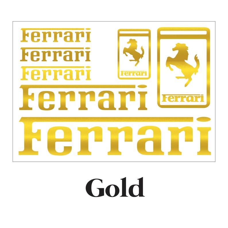 FERRARI Car Decals / Vinyl Sticker / Bumper Sticker - Etsy