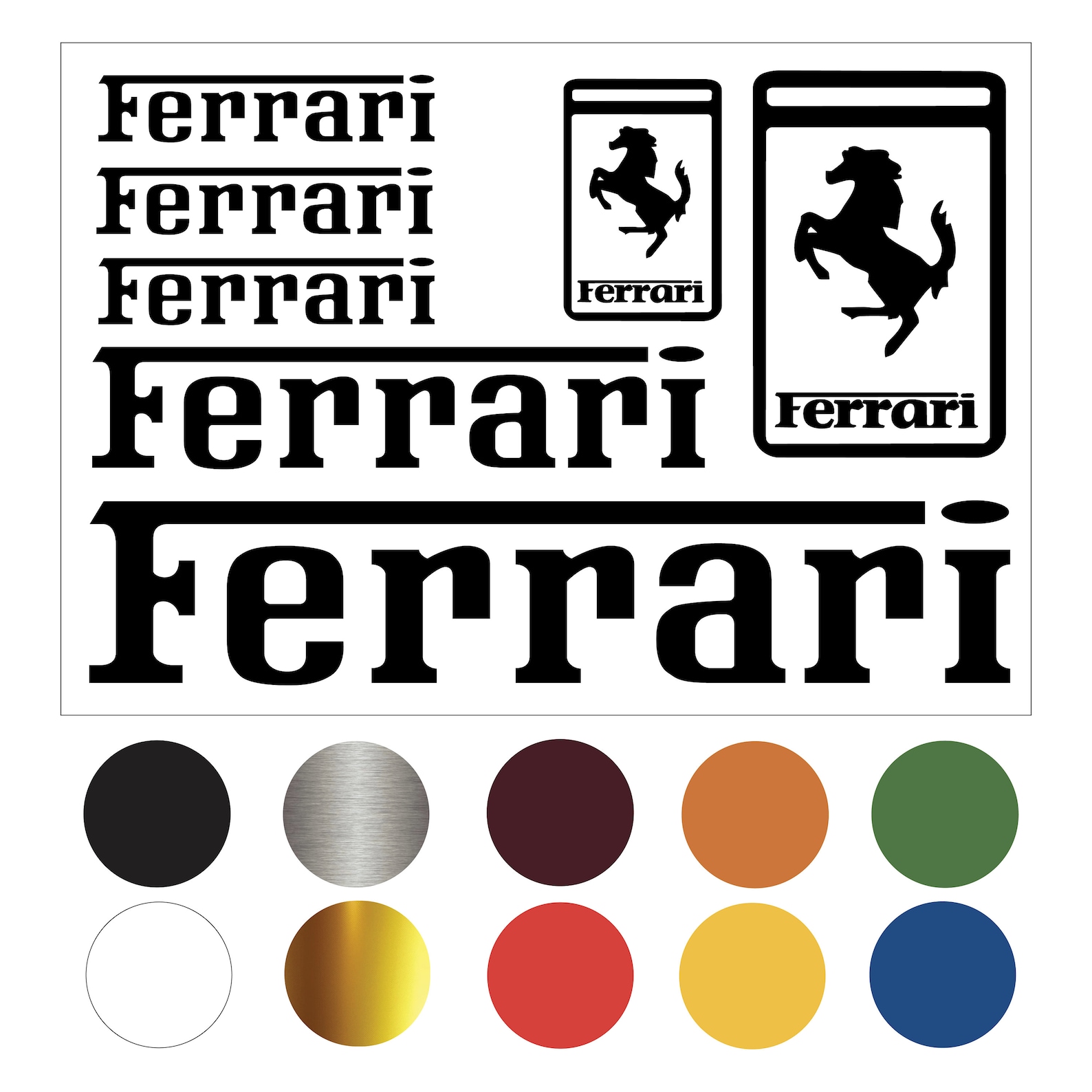 FERRARI Car Decals / Vinyl Sticker / Bumper Sticker - Etsy