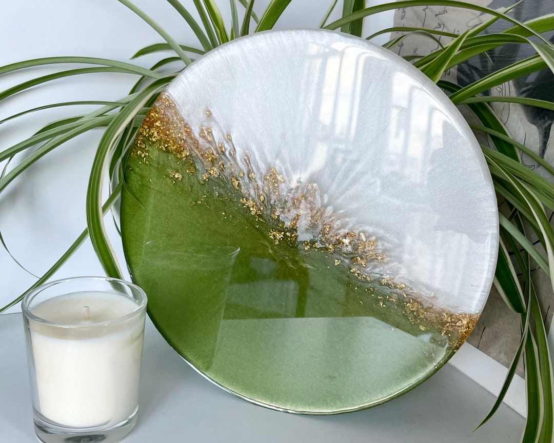 Customizable Trivet in Epoxy Resin and 22 Carat Gold Leaf - Etsy