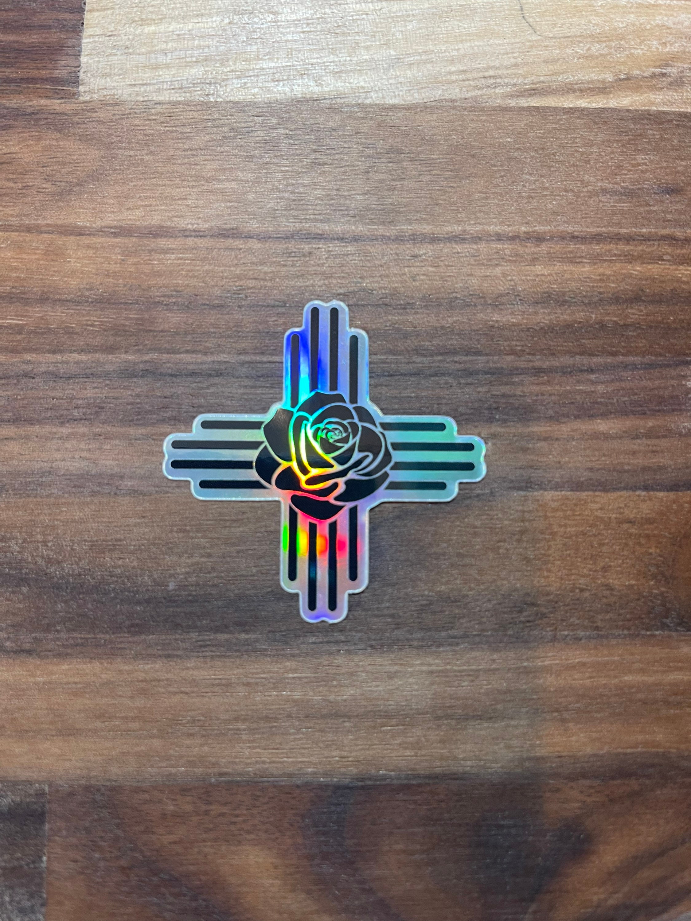 Zia Rose Holographic, Vinyl Decal, Laptop Hydro Flask Sticker, New ...