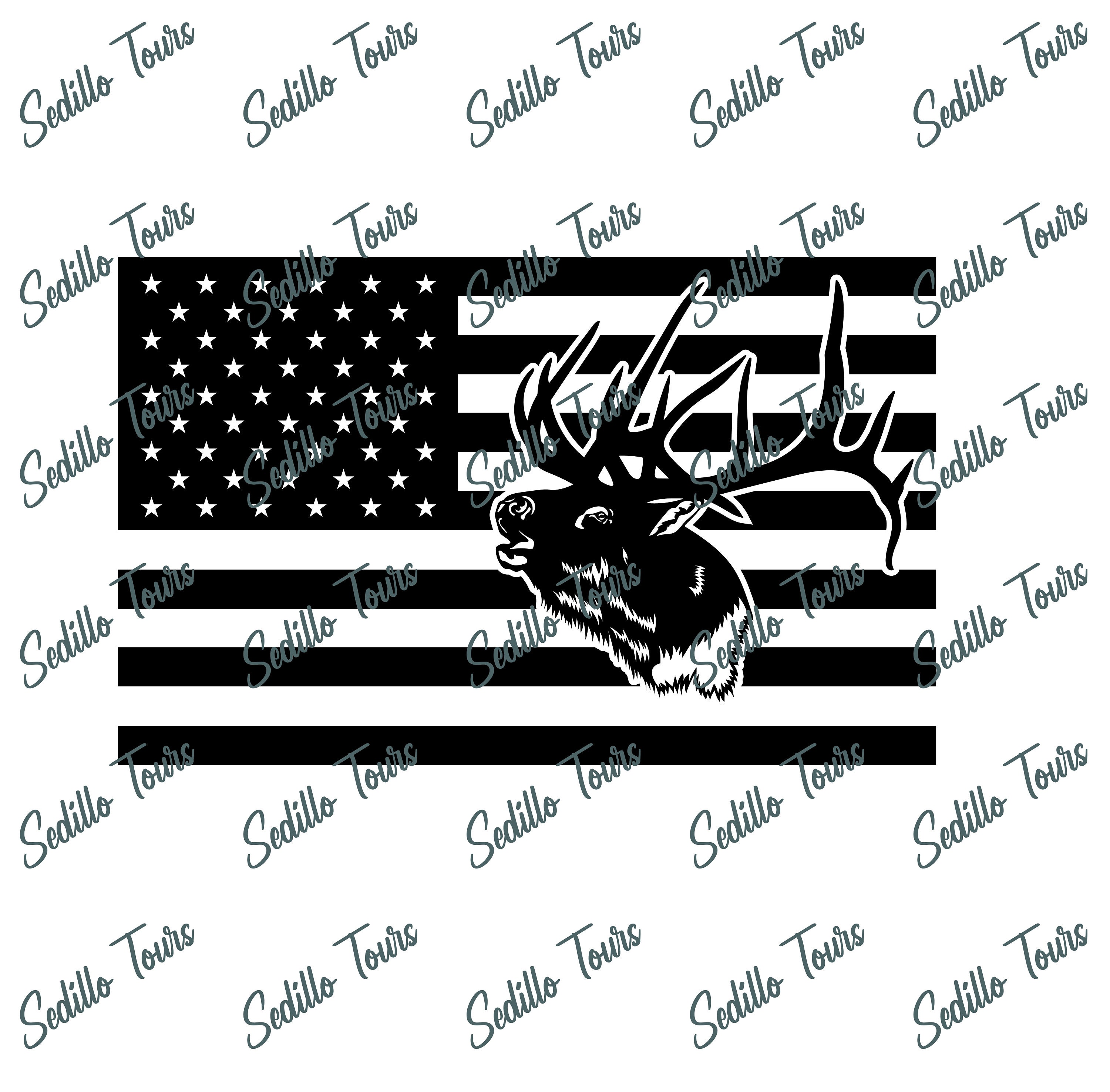 Elk American Flag SVG, Laser Cut Files (digital Download) - Etsy