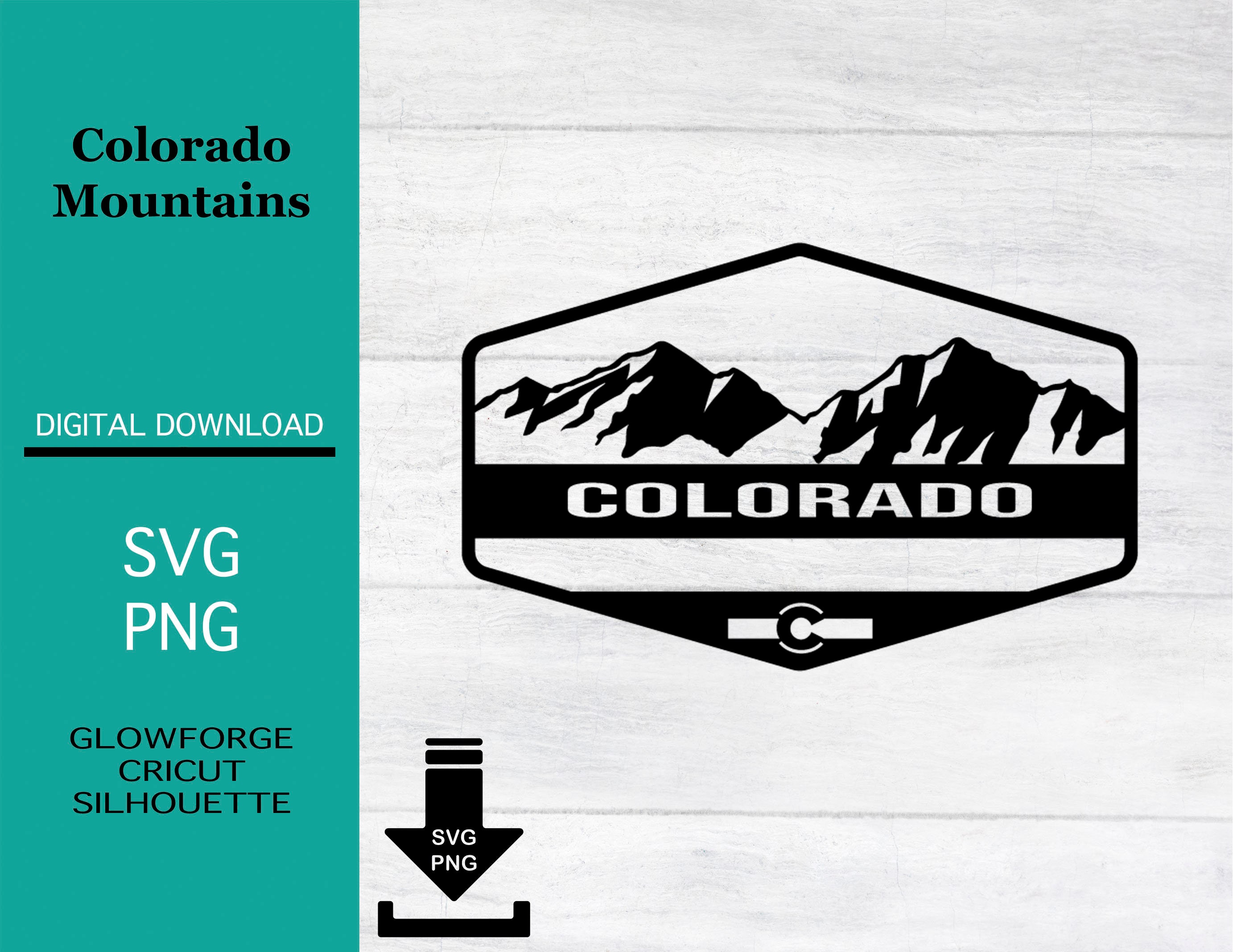 Colorado Mountains Digital Files Cricut Cnc Silhouette Svg - Etsy