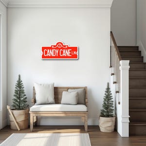 Candy Cane LN Street Sign SVG PNG, Laser Ready, Cricut, Digital File ...
