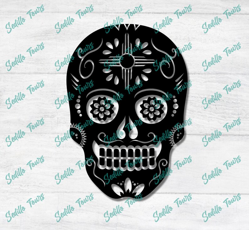 Sugar Skull With Zia Digital Download Svg Png Digital - Etsy
