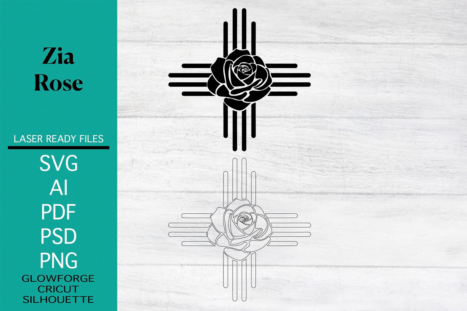 Zia Rose Digital Download Svg Ai Png Pdf Psd Laser Cut - Etsy