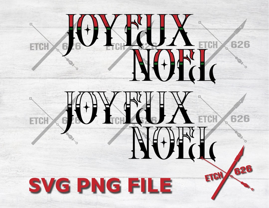 Joyeux Noel, French Merry Christmas Bundle PNG SVG, Laser Ready, Cricut ...