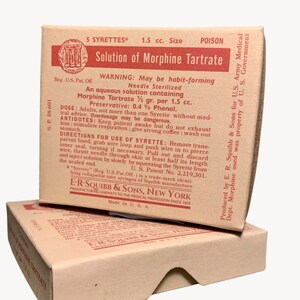 WW2 Syrette Medical Box US Army, Reproduction RAMC, Reproduction Film ...