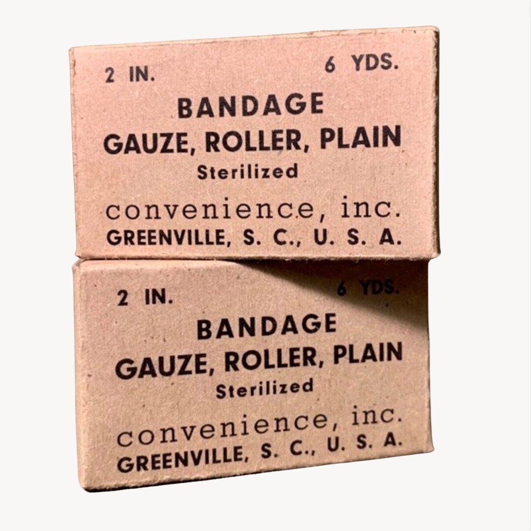 2" by 6 Yard Gauze Box, for WW2 US Medical Kit, Vehicle First Aid ...