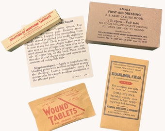 WW2 Medical Set for US Paratrooper Airborne Medic, WW2 Reenactment ...