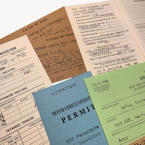 Customised Paperwork Set for US Army WW2 GI Reenactment Pocket Filler ...